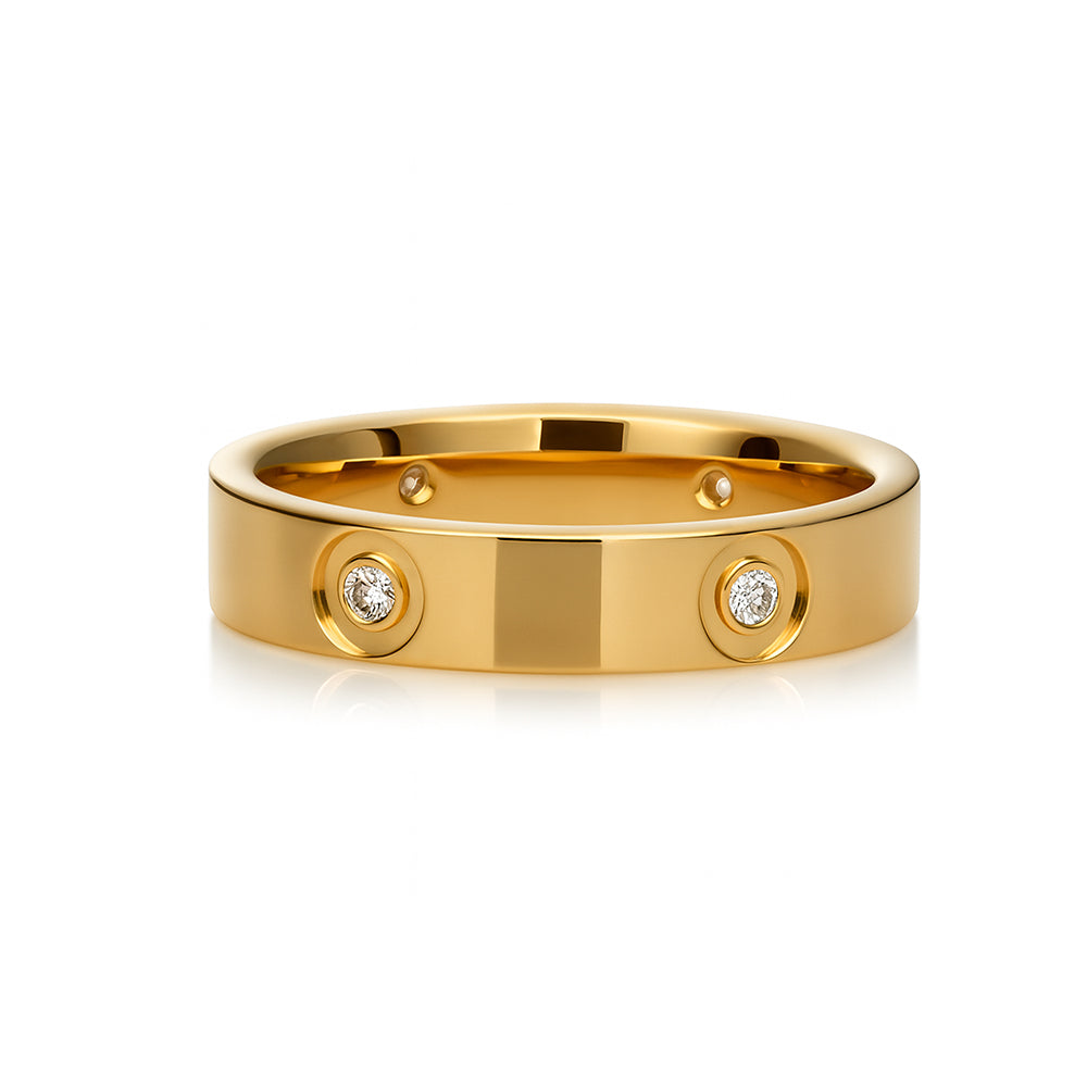 Counter Set Diamond Band - Yellow Gold – Watsons Jewellers