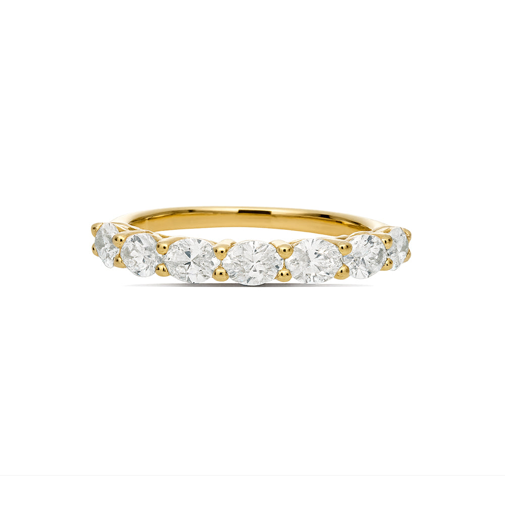 Oval Cut Lab Grown Diamond Band - Yellow Gold – Watsons Jewellers